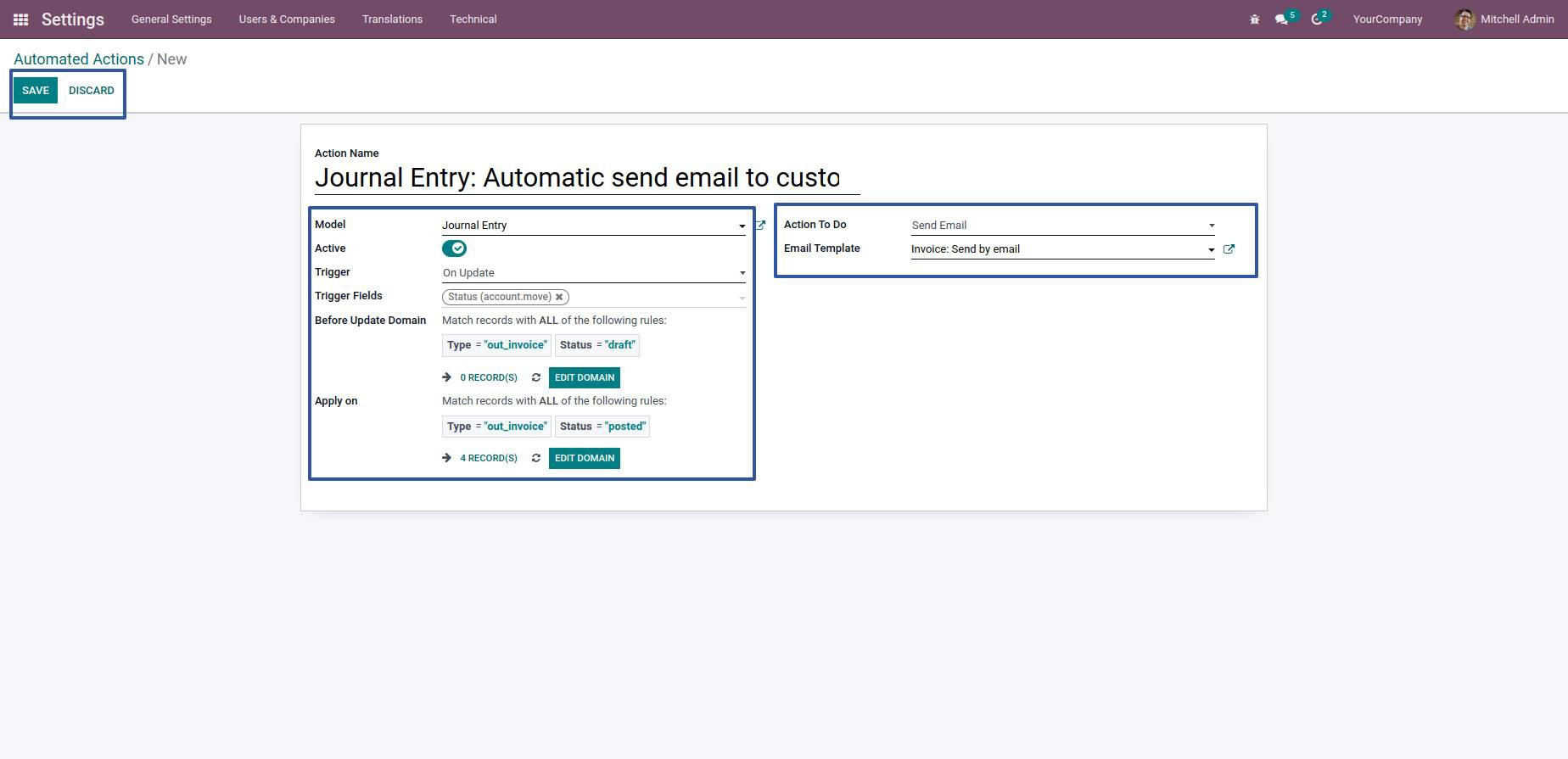 Eliminate Invoice Delays with Automated Action in Odoo | Numla
